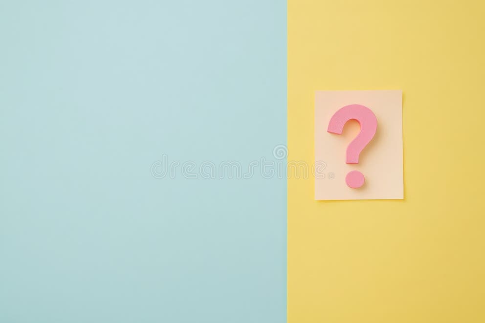 Different Colored Sticky Notes with Question Marks are Present Stock ...