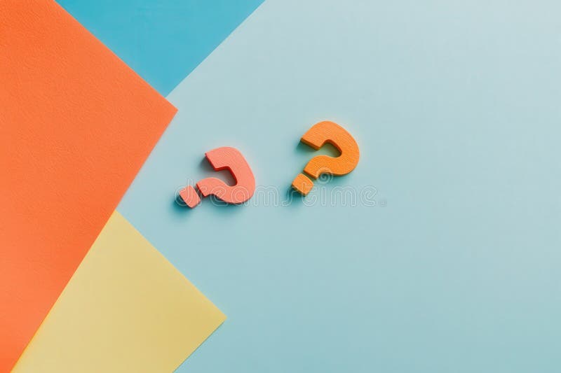 Different Colored Sticky Notes with Question Marks are Present Stock ...
