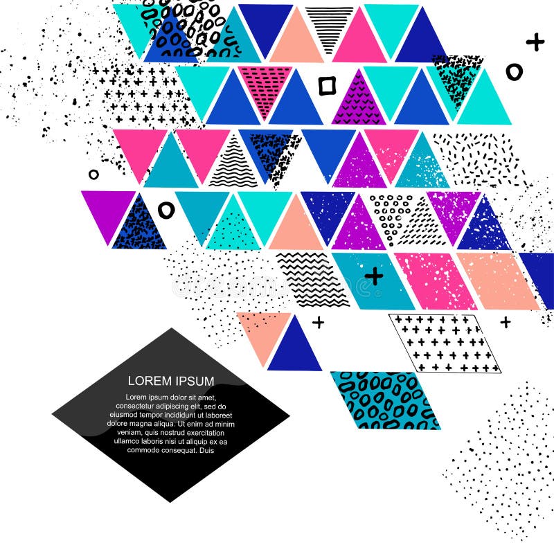Different Colored Triangles Stock Vector - Illustration of poster ...