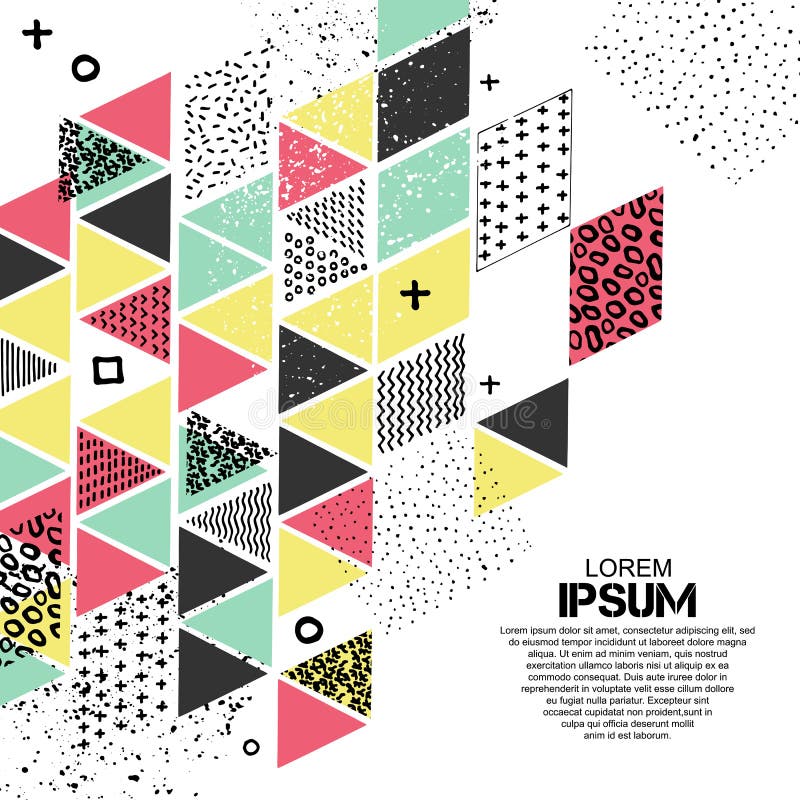 Different Colored Triangles Stock Vector - Illustration of abstract ...