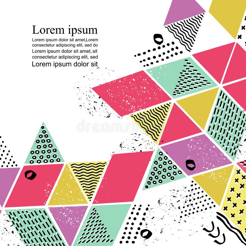 Different Colored Triangles Stock Illustration - Illustration of ...