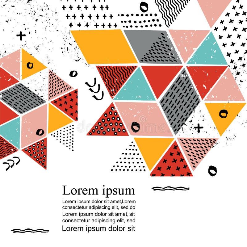 Different Colored Triangles Stock Illustration - Illustration of ...