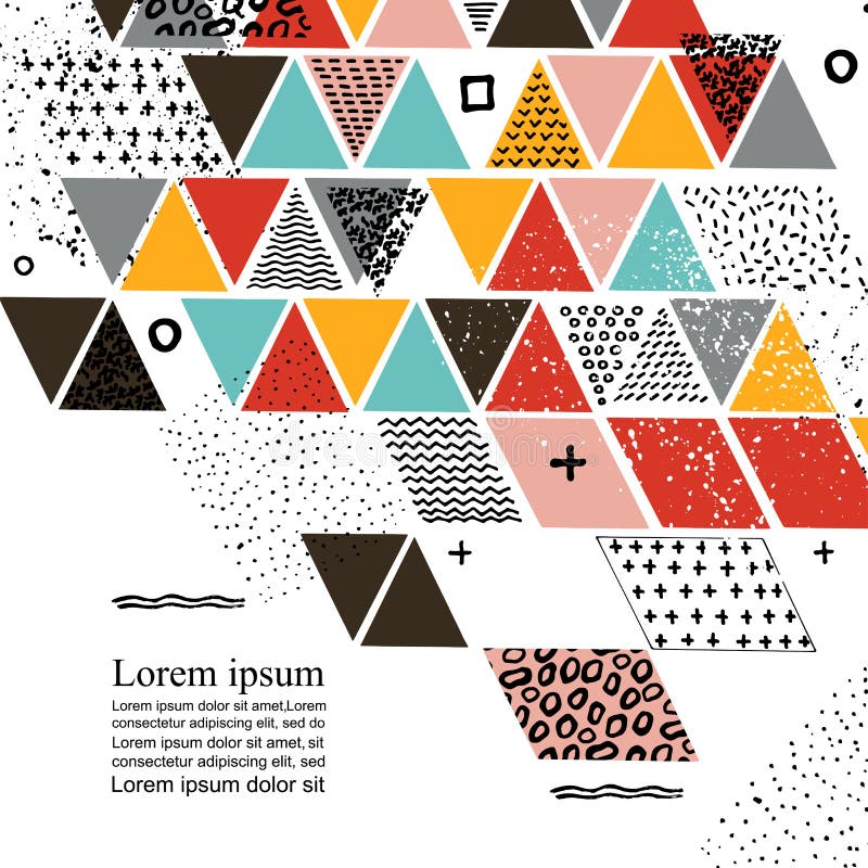 Different Colored Triangles Stock Illustration - Illustration of ...