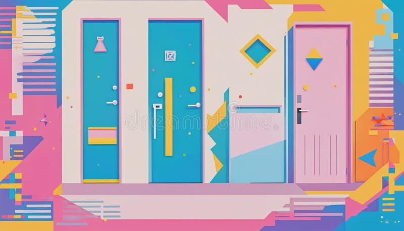 Different Colorful and Artistically with Shapes and Colors Designed ...