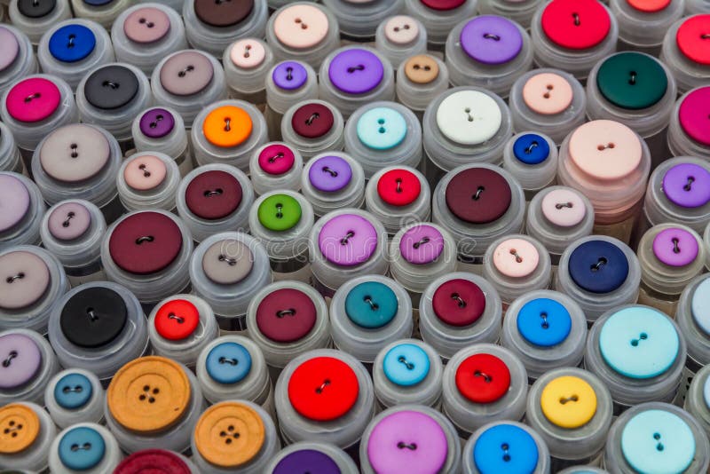 Colorful Buttons on a Market Stock Photo - Image of objects, market ...