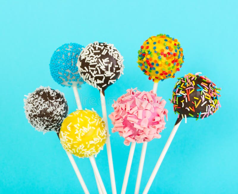 Different Colorful Cake Pops Stock Image - Image of pops, popsicle ...