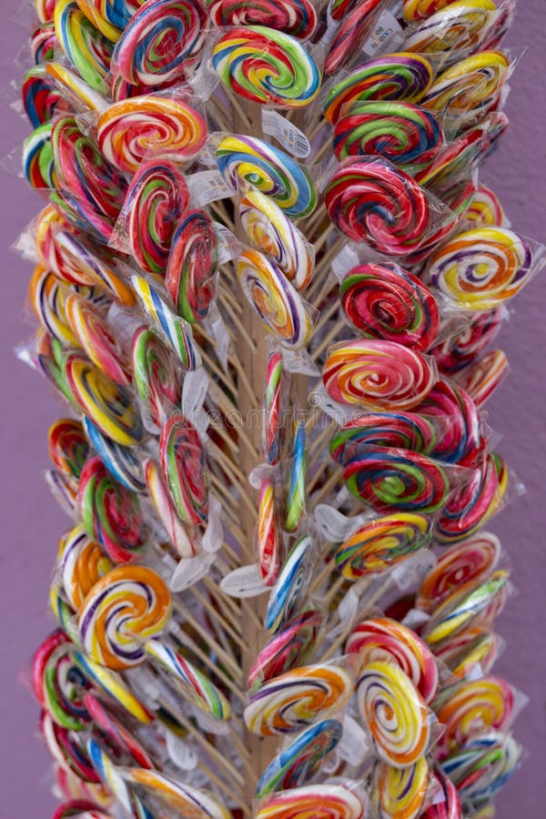 Different Colorful Lollipops in the Candy Shop Stock Photo - Image of ...