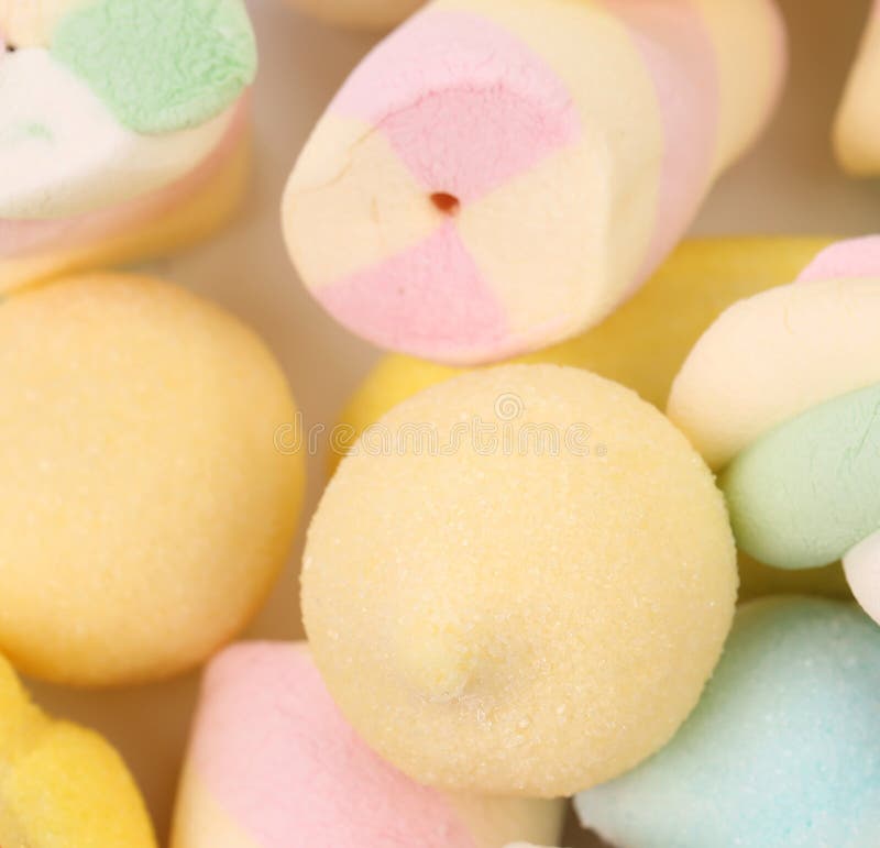Different Colorful Marshmallow. Stock Image - Image of indulgence, pink ...