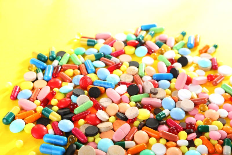 Colorful pills stock image. Image of color, heap, closeup - 97895611