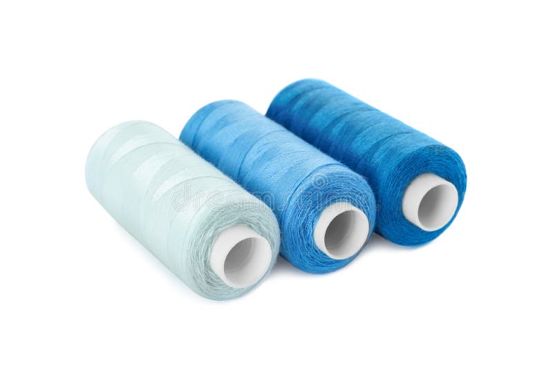 Different Colorful Sewing Threads on White Background Stock Image ...
