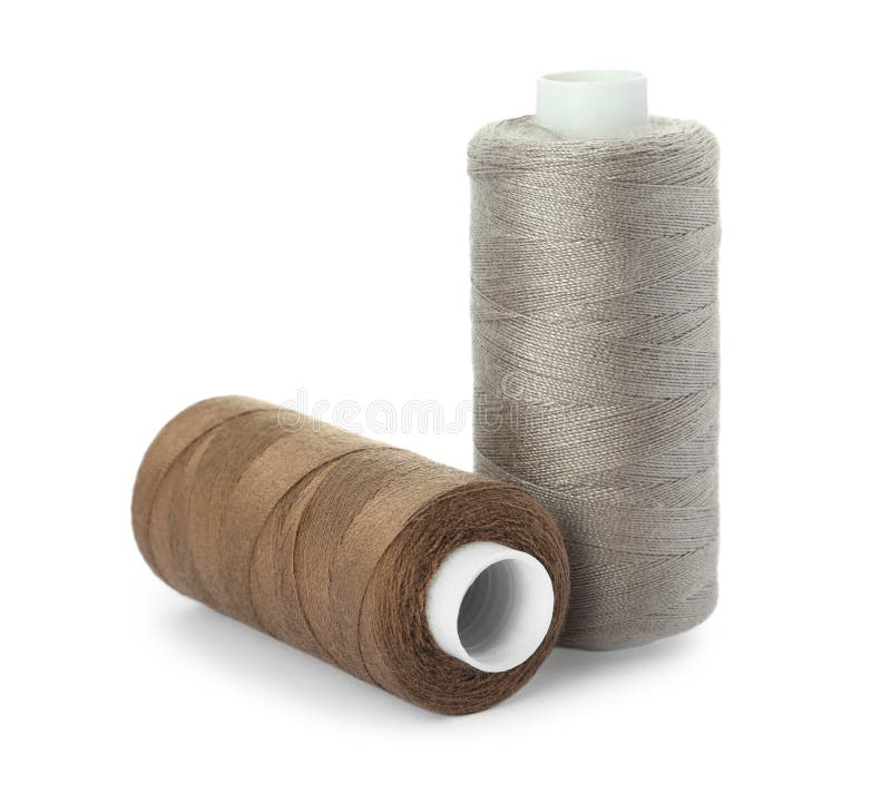 Different Colorful Sewing Threads on White Background Stock Image ...
