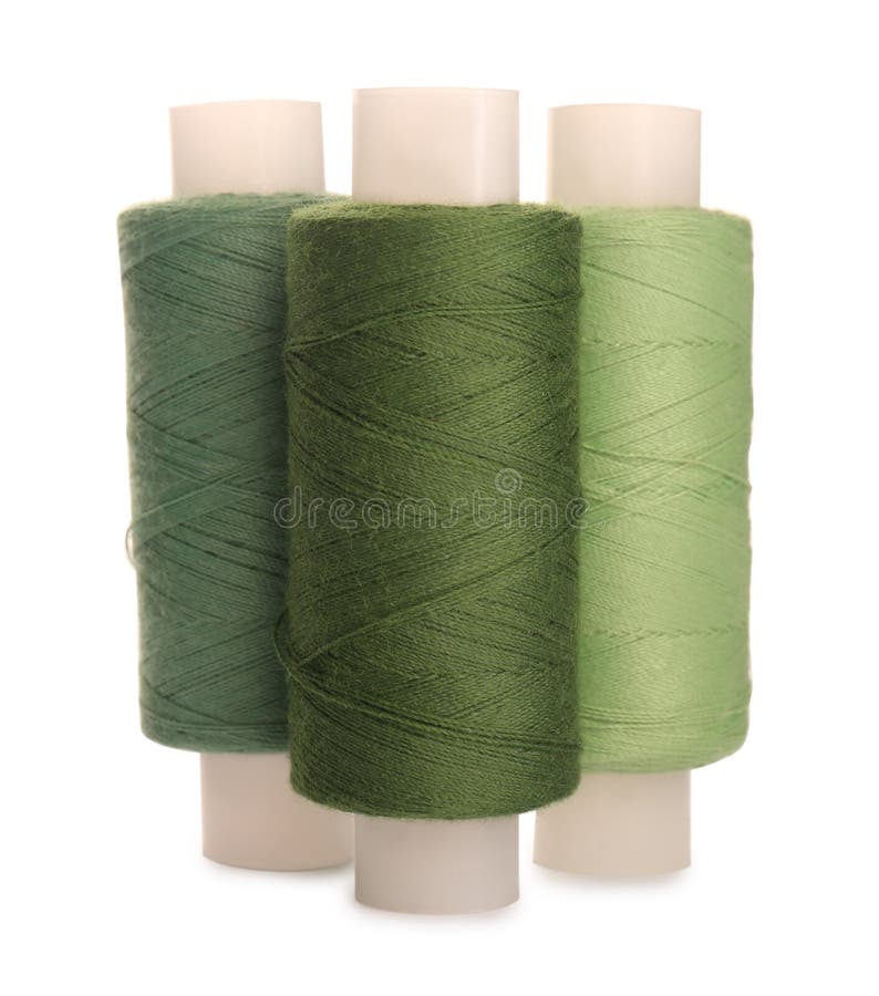 Different Colorful Sewing Threads on White Background Stock Image ...