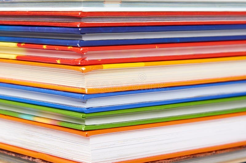 Different Colorfull Books in Stack Background Image Stock Image - Image ...