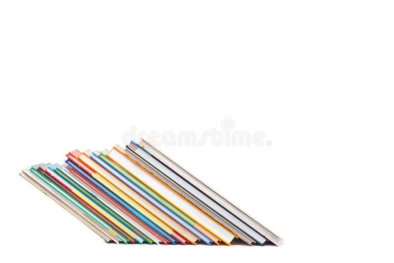 Different Colorfull Books in Stack Isolated on White Background, Copy ...