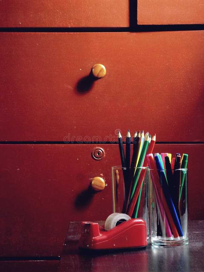 Different Coloring and Art Materials Stock Image - Image of coloring ...