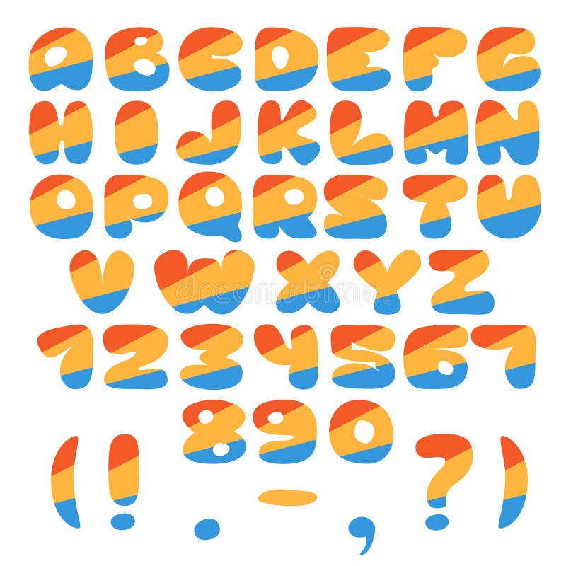 Alphabet stock vector. Illustration of doodle, colors - 38898693