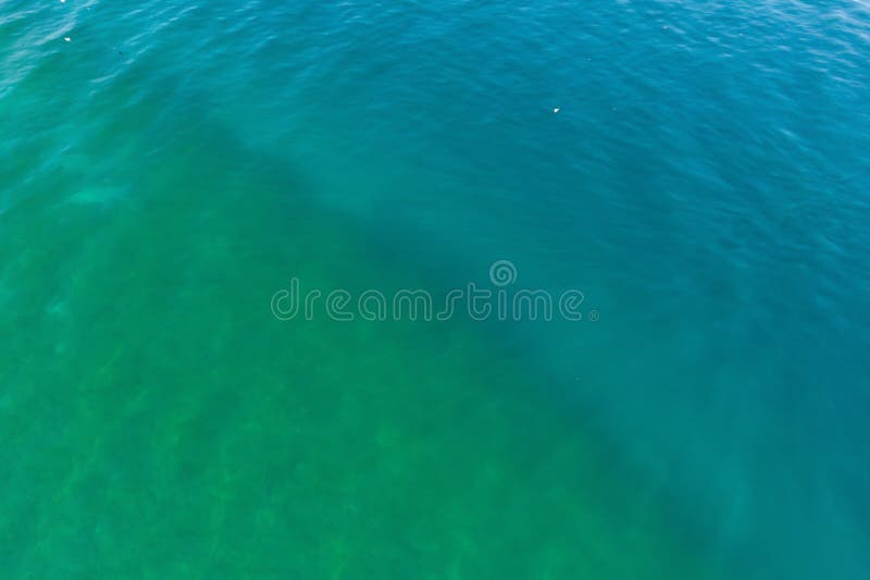 Different Colors of Blue in Ohrid Lake in Summer of Bird View Stock ...