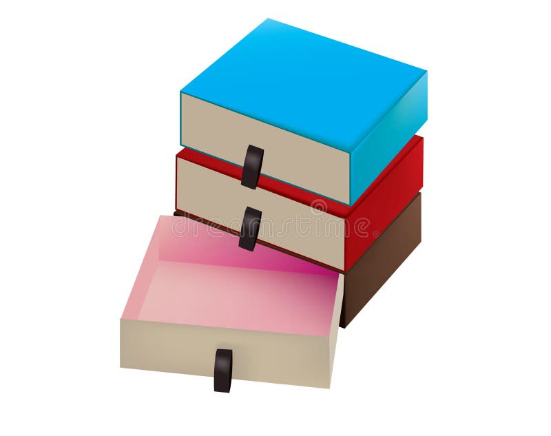 Different Colored Open Boxes Stock Illustrations – 81 Different Colored ...