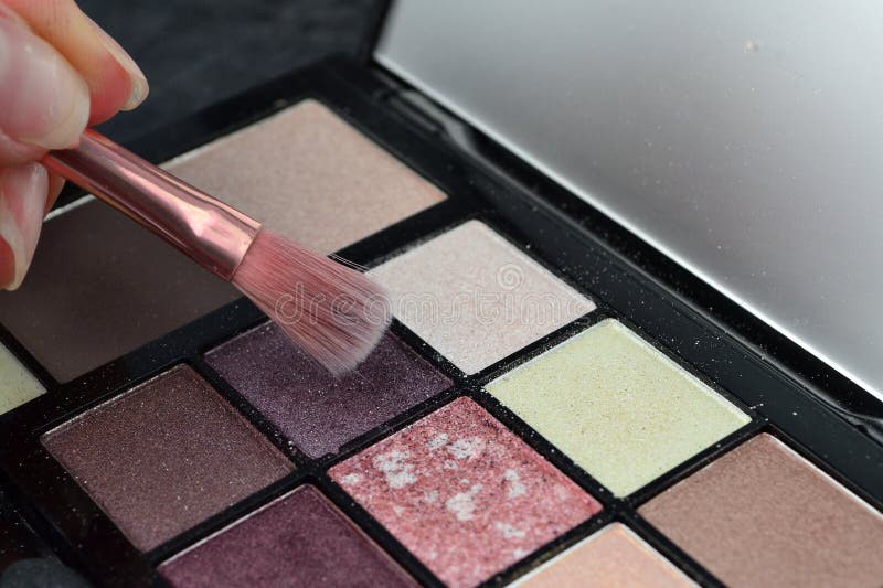 Different Colors of Eye Shadows Stock Image - Image of nose, face ...