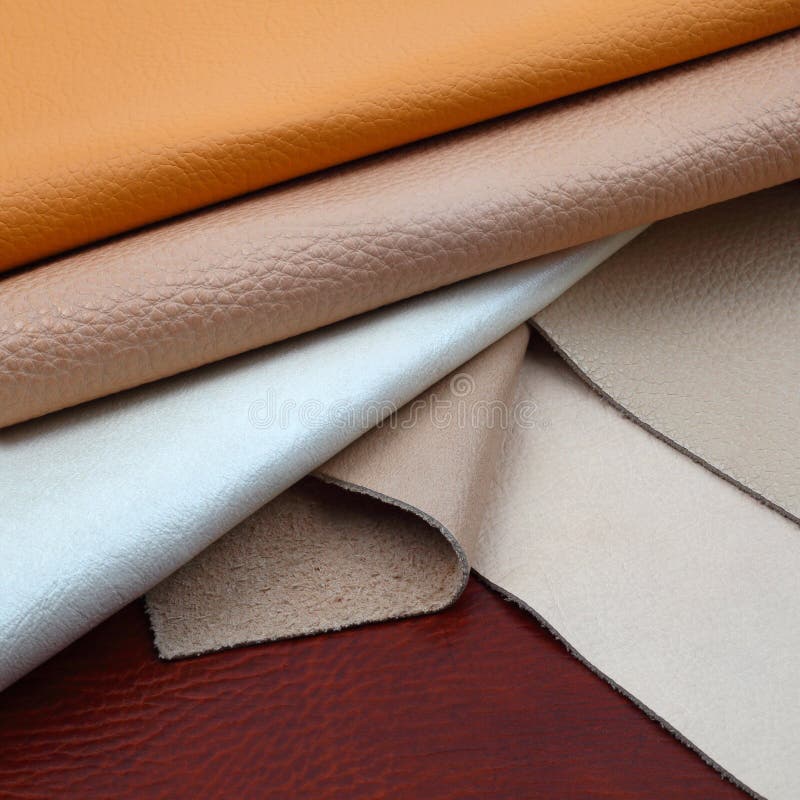Natural Leather Textures Samples Stock Photo - Image of manufacturing ...