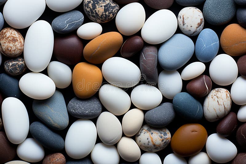 Different Colors Pebbles and Gravel Stock Illustration - Illustration ...