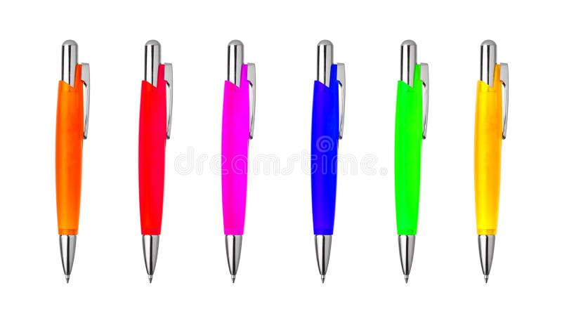 Different colors pens stock photo. Image of close, business - 18235046