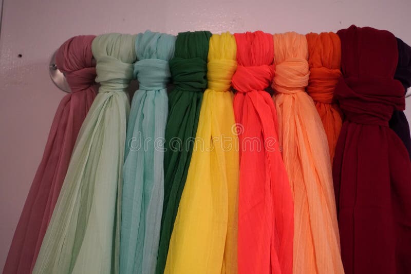 Different Colors Rainbow Flag Scarf Detail Stock Photo - Image of ...