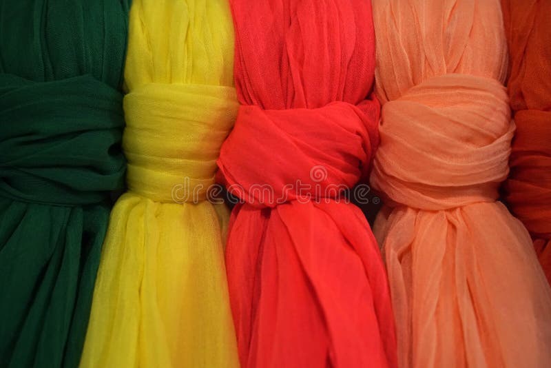 Different Colors Rainbow Flag Scarf Detail Stock Photo - Image of ...