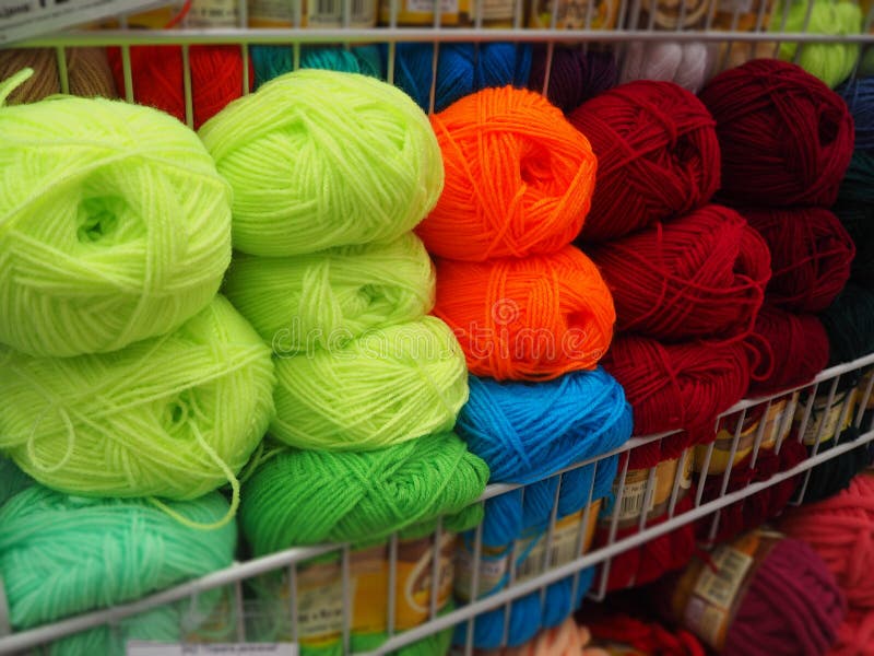Different Colors Yarn, Multicolored Threads Stock Photo - Image of ...