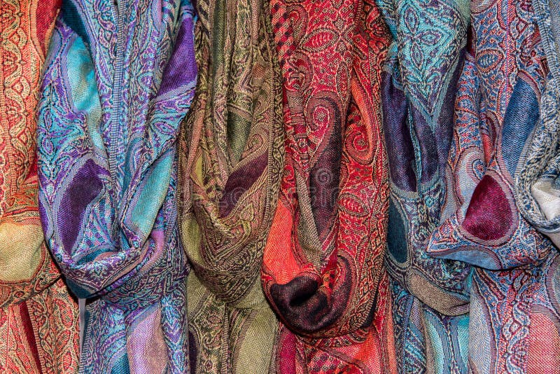 Different Colors Silk Fabric Detail Stock Photo - Image of industry ...