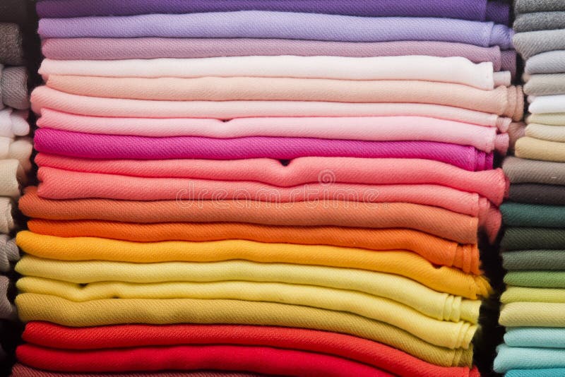 Different Colors Silk Fabric Stock Image - Image of laundry, apparel ...