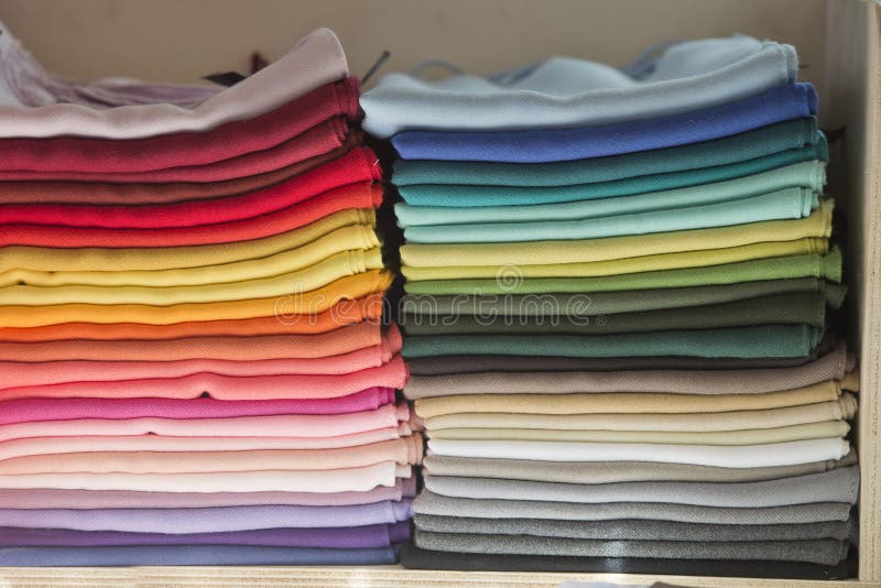 Different Colors Silk Fabric Stock Photo - Image of laundry, spectrum ...