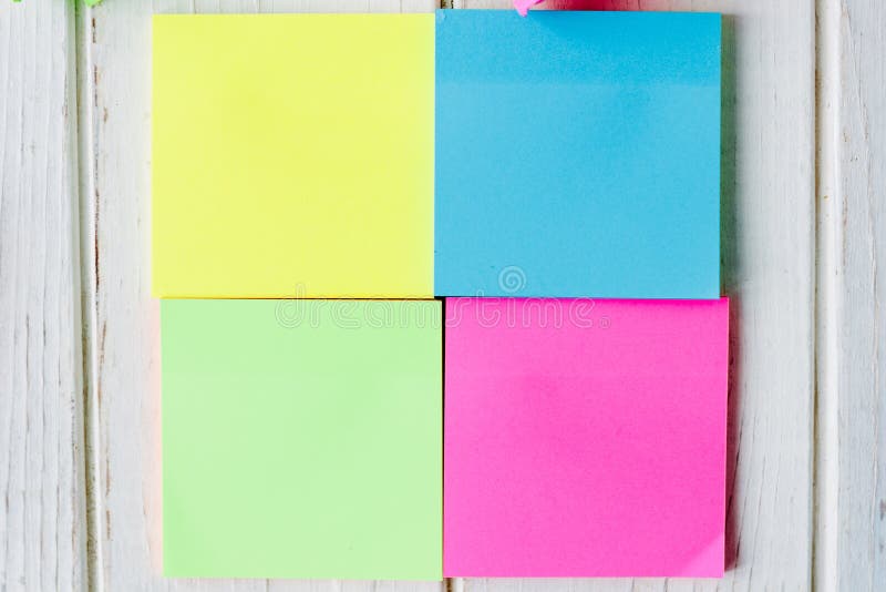 Different Colors Stickers for Notes with Copy Space Stock Image - Image ...