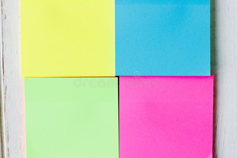 Different Colors Stickers for Notes with Copy Space Stock Photo - Image ...
