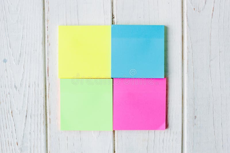 Different Colors Stickers for Notes with Copy Space Stock Image - Image ...