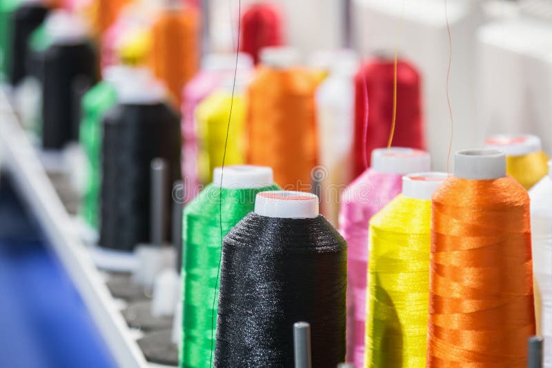 Different Colors of Thread, Textile, for Clothing Manufacture Stock ...