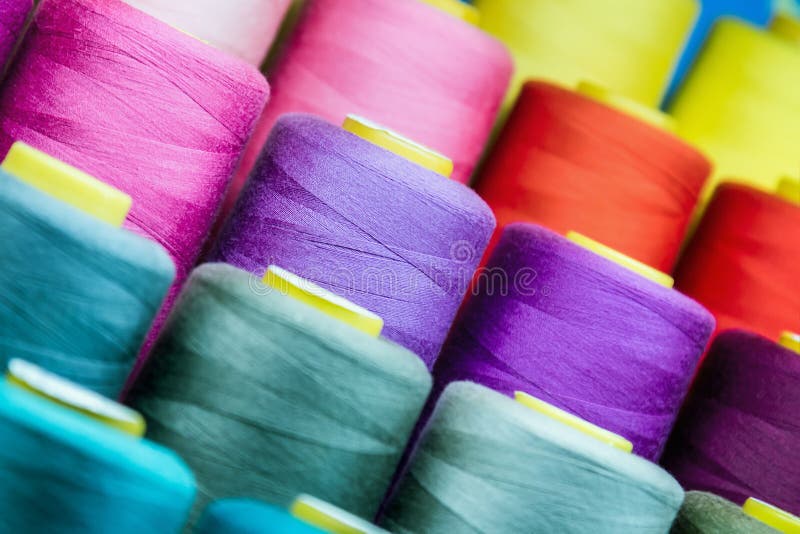 Different Colors of Thread, Textile, for Clothing Manufacture Stock ...