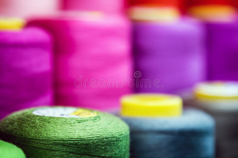 Different Colors of Thread, Textile, for Clothing Manufacture Stock ...