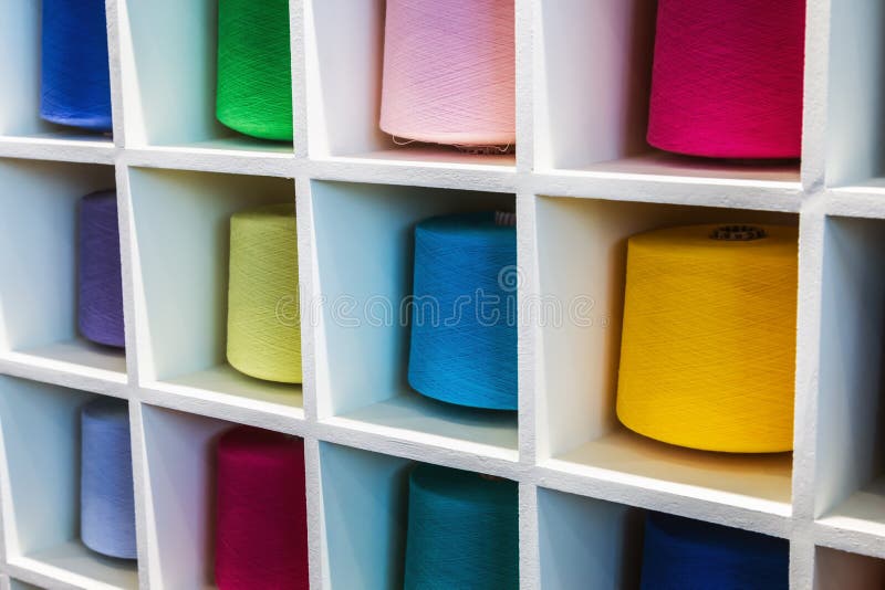 Different Colors of Thread, Textile, for Clothing Manufacture Stock ...