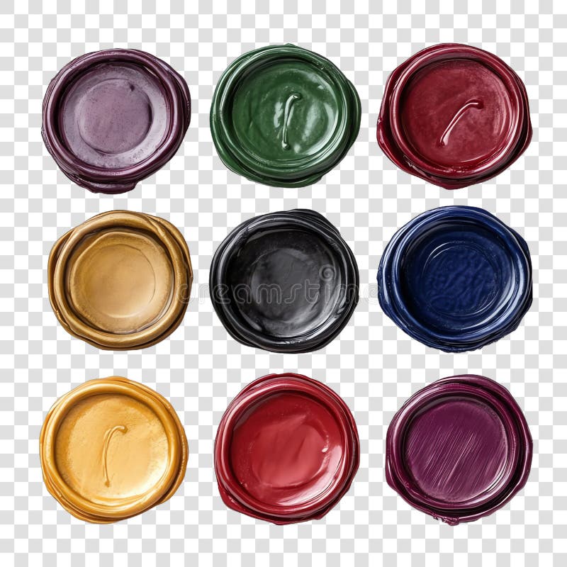 Different Colors Wax Seal Set Stock Image - Illustration of signature ...