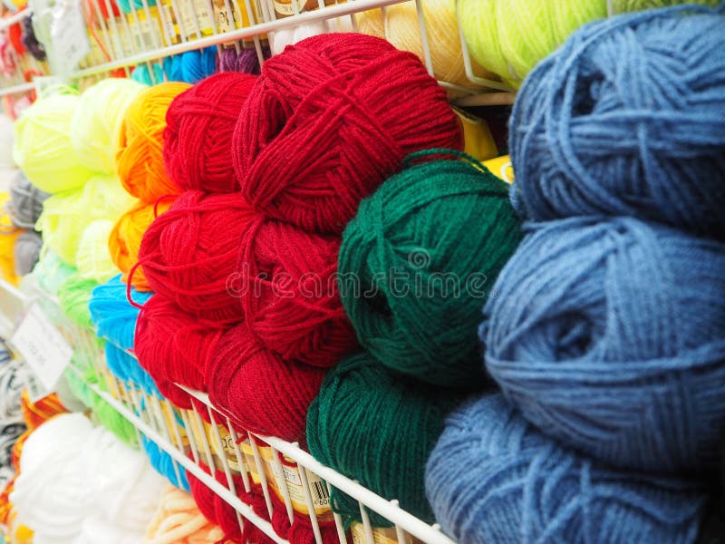 Different Colors Yarn, Multicolored Threads Stock Photo - Image of ...