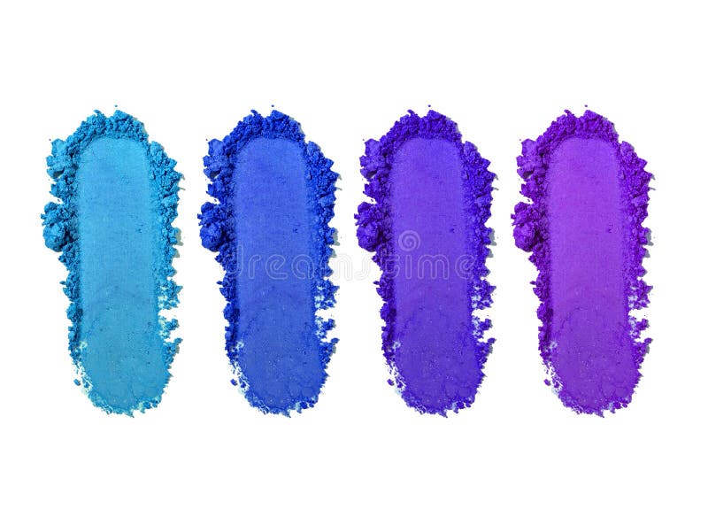 Different Colour Eyeshadow Stroke Palette Texture Swatch Stock Photo ...