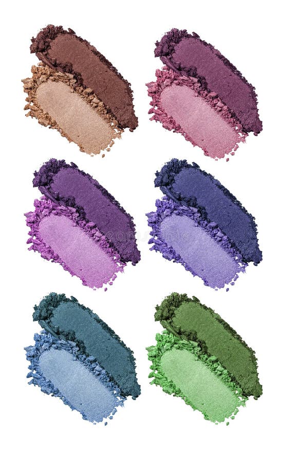 Different Colour Eyeshadow Stroke Palette Texture Swatch Stock Image ...