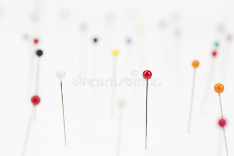 Different Coloured Pins on a Light Background Stock Photo - Image of ...