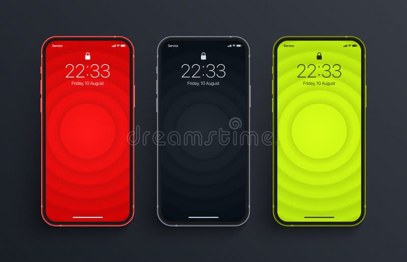 Different Colours 3D Smooth Blur Lines Screensaver Set on Smartphone ...