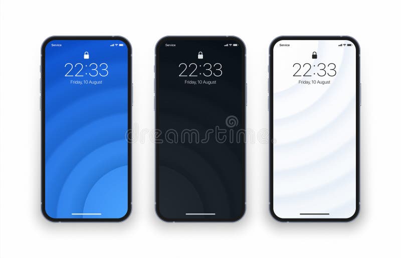 Different Colours 3D Smooth Blur Circles Screensaver Set on Smartphone ...