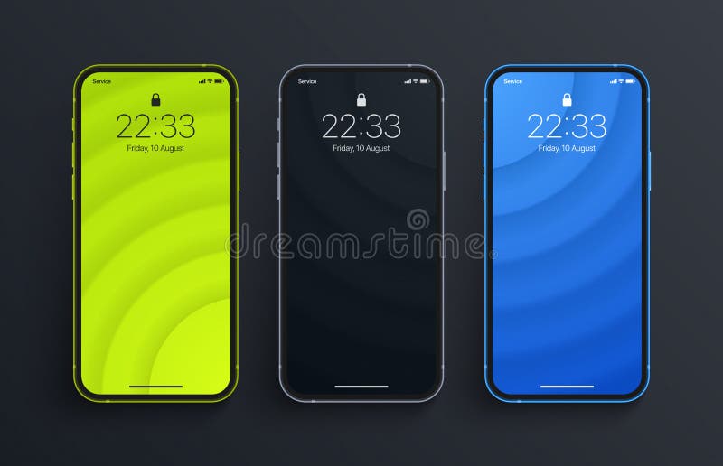 Different Colours 3D Smooth Blur Lines Screensaver Set on Smartphone ...