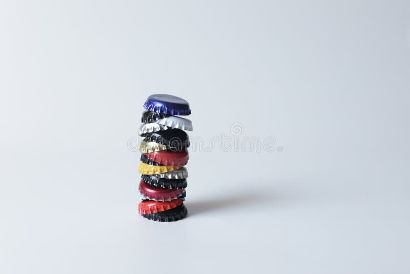 Different Colours of Metallic Beer Caps. Stock Image - Image of yellow ...