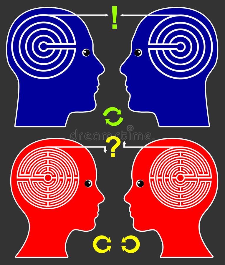 Different Communication Pattern Stock Illustration - Illustration of ...