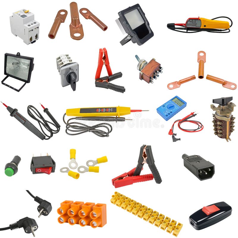 Different Components and Voltage Tester for Use in Electrical ...